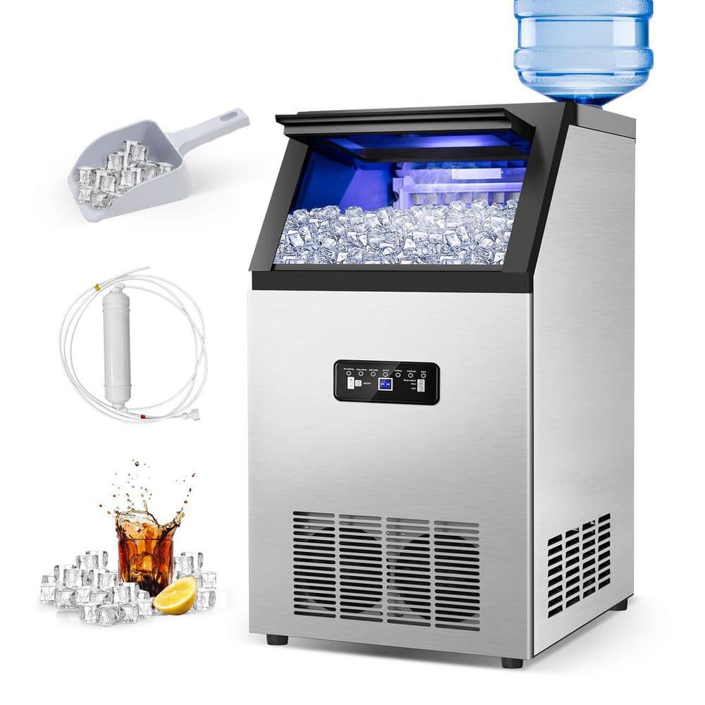 Reviews for TITTLA 14 in. 120 lbs. Full Size Ice Cubes per day Ice ...