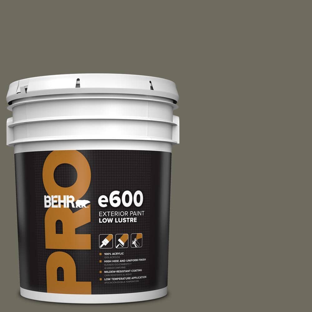 BEHR PRO 5 gal. #N370-6 Gladiator Gray Low Luster Exterior Paint ...