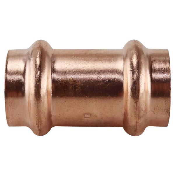 NIBCO 1/2 in. Copper Press x Press Pressure Coupling with Dimple Stop ...