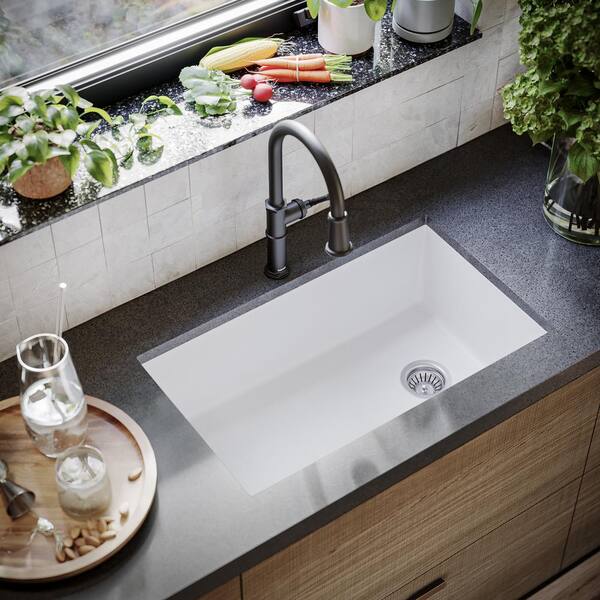 Granite Quartz Composite Kitchen Sinks The Home Depot