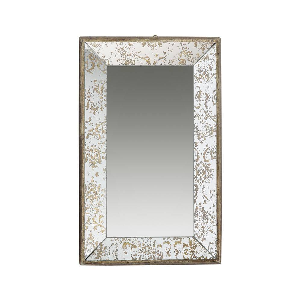 SACITY LIVING LLC Silver 12 in. W x 20 in. H Bohemian Rectangle MDF ...