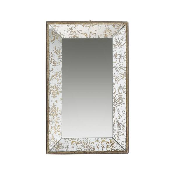 SACITY LIVING LLC Silver 12 in. W x 20 in. H Bohemian Rectangle MDF ...