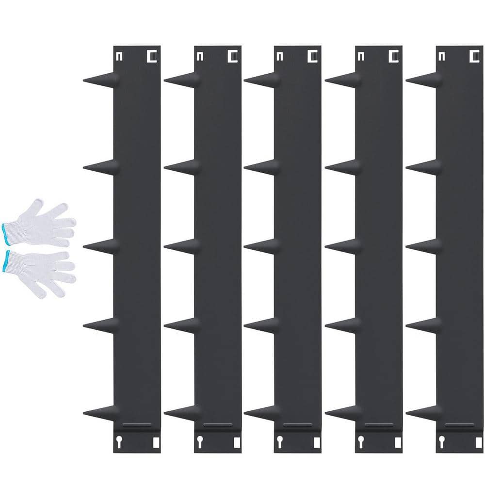 ATENGNES 39 in. L x 4 in. W Black Steel Strips 5-Pack Landscape Edging ...