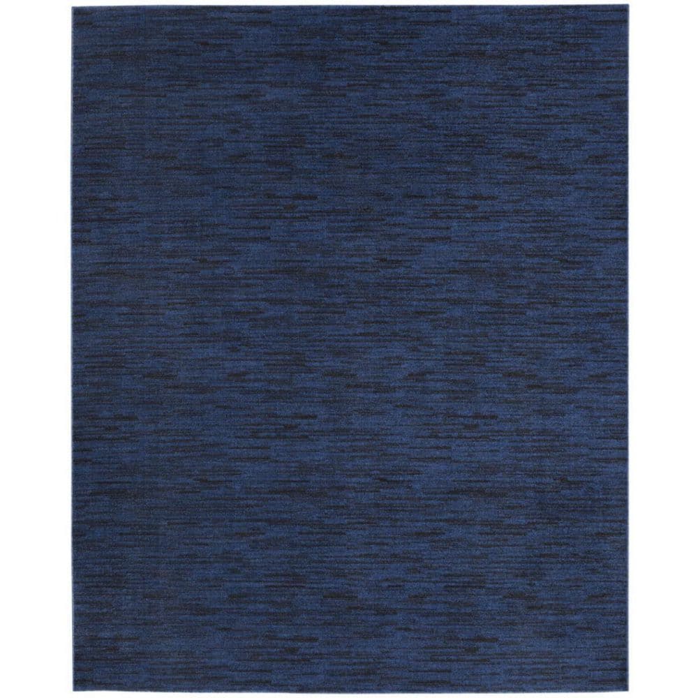 HomeRoots Blue 9 ft. x 12 ft. Woven Polypropylene Rectangle Indoor ...