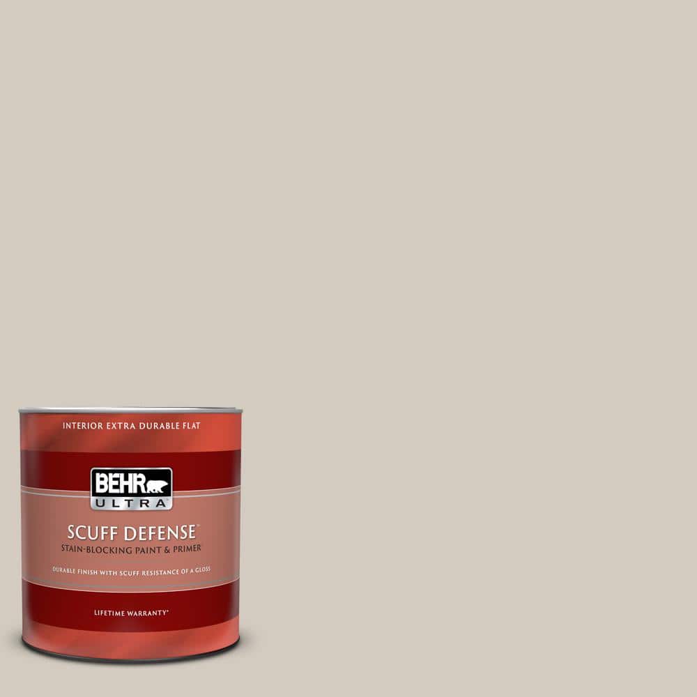 BEHR ULTRA 1 qt. #N220-2 Ashen Tan Extra Durable Flat Interior Paint ...