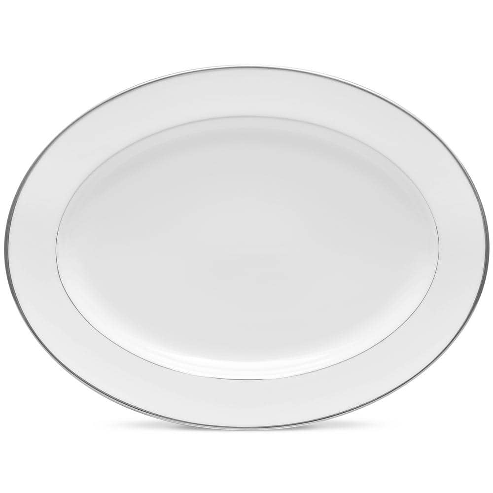 Noritake Spectrum 16 in. Porcelain White Oval Platter 2983-414 - The ...
