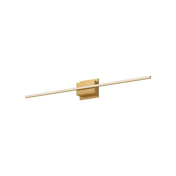 KUZCO Vega Minor 36-in 1 Light 31-Watt Brushed Gold Integrated LED Wall Sconce WS18236-BG - The ...
