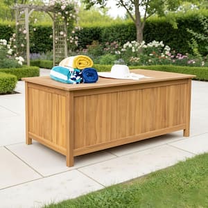Reviews for Cambridge Casual Gilmore 48 Gal. Teak Wood Outdoor Storage ...