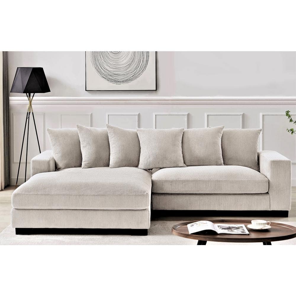 US Pride Furniture "Payan 102.4 in W Square Arm 2-piece L-Shaped ...
