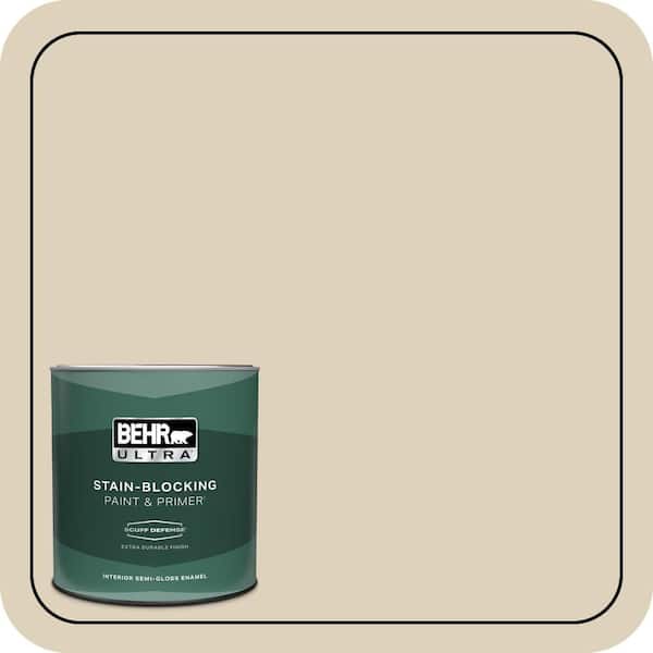 BEHR ULTRA 1 qt. #PPU4-12 Natural Almond Extra Durable Semi-Gloss ...