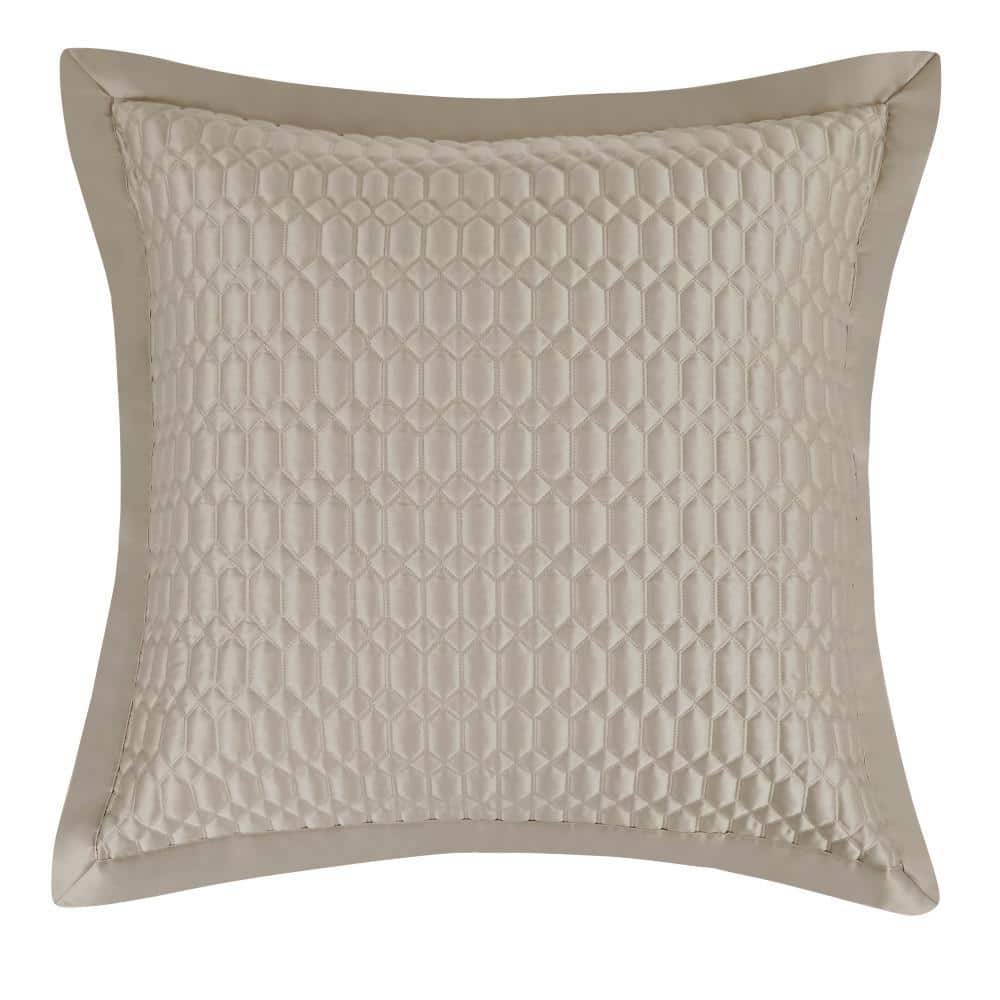 QUEEN STREET NEW YORK Blanchard Pebble Solid Polyester Euro Quilted ...