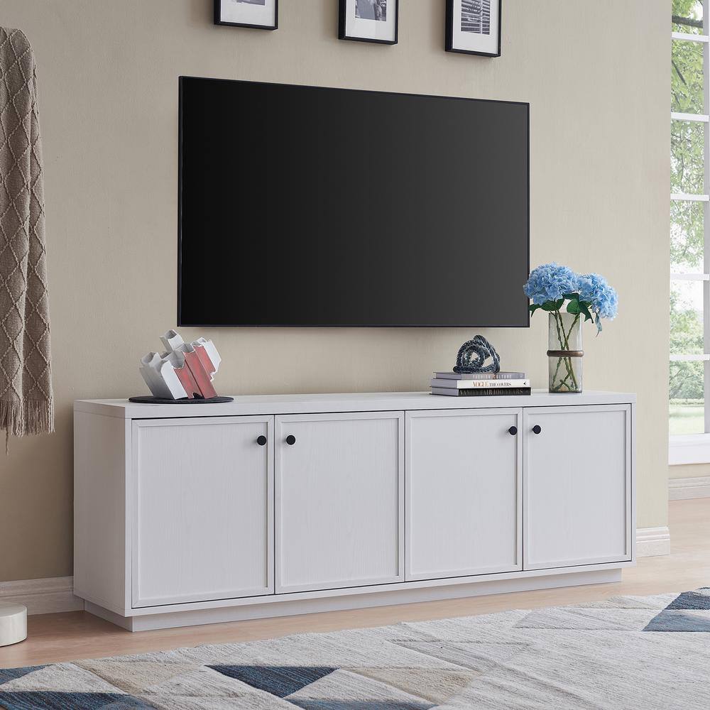 Meyer&Cross Ormond 69.63 in. White TV Stand Fits TV's up to 75 in ...