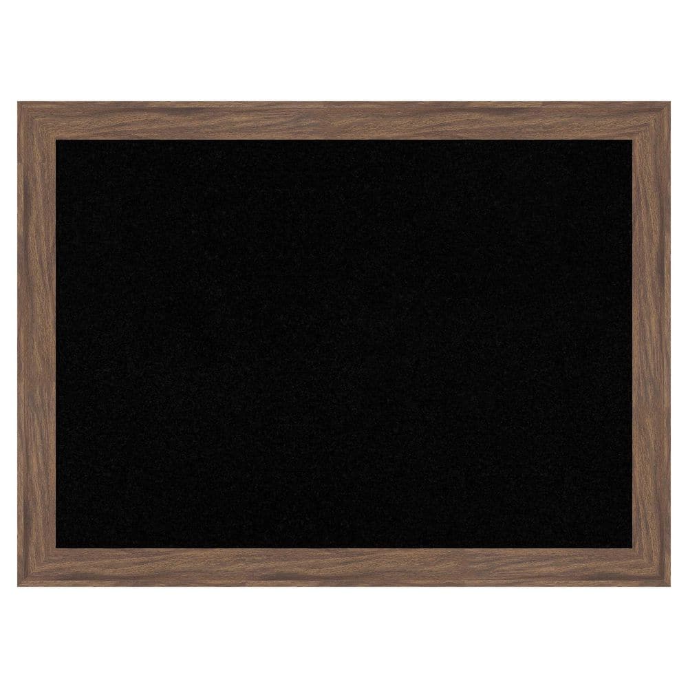 Amanti Art Pia Medium Brown Narrow 31 in. x 23 in., Poly Framed Black ...