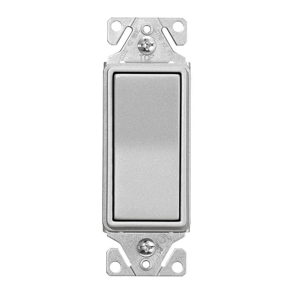 Eaton Designer 3-Way Switch in Silver Granite 7503SG-K-L - The Home Depot