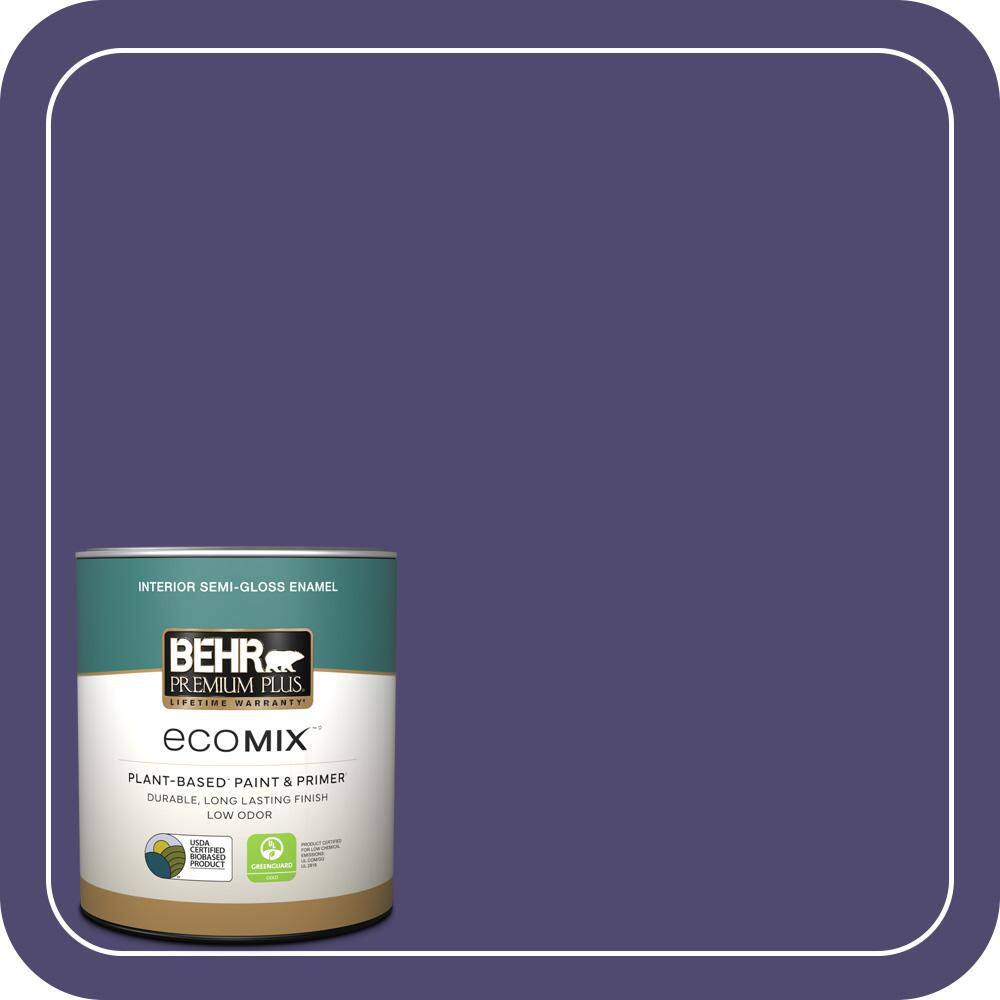 BEHR PREMIUM PLUS 1 qt. #T11-12 Harajuku Girl Semi-Gloss Enamel EcoMix ...