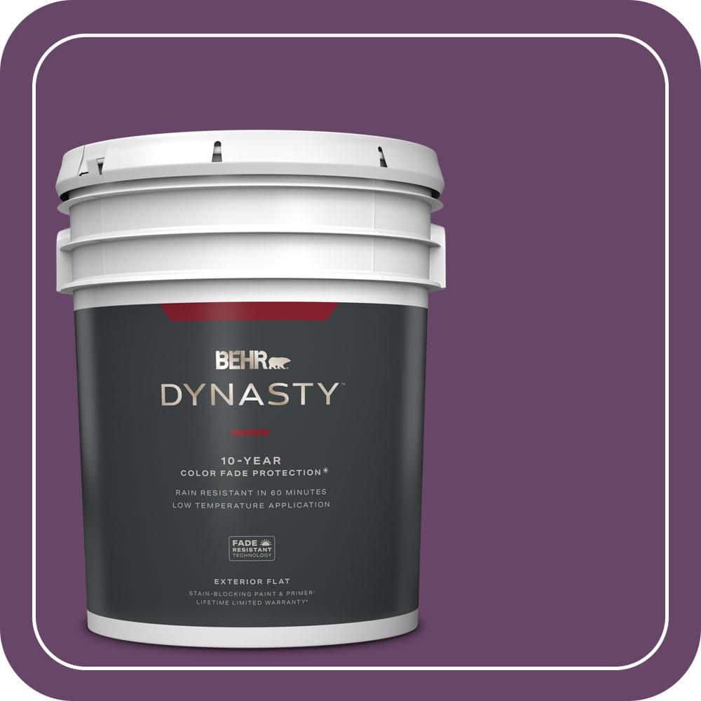 BEHR DYNASTY 5 gal. #P100-7 Sultana Flat Exterior Stain-Blocking Paint ...