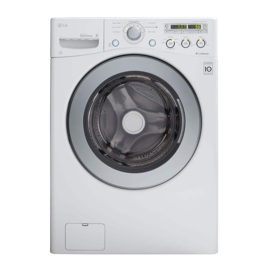 LG 3.6 DOE cu. ft. High-Efficiency Front Load Washer in White, ENERGY ...