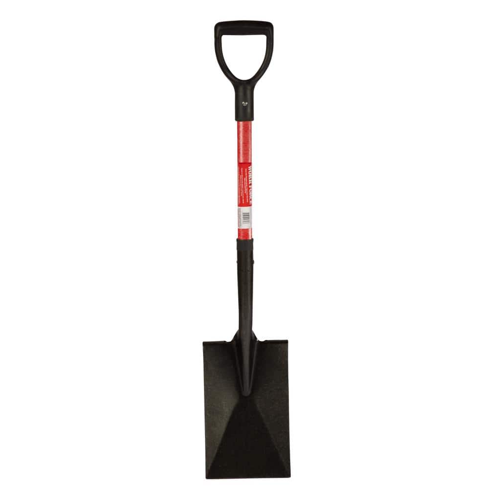 Workforce 28 in. Garden Spade with Fiberglass Handle Heavy-Duty 16 ...