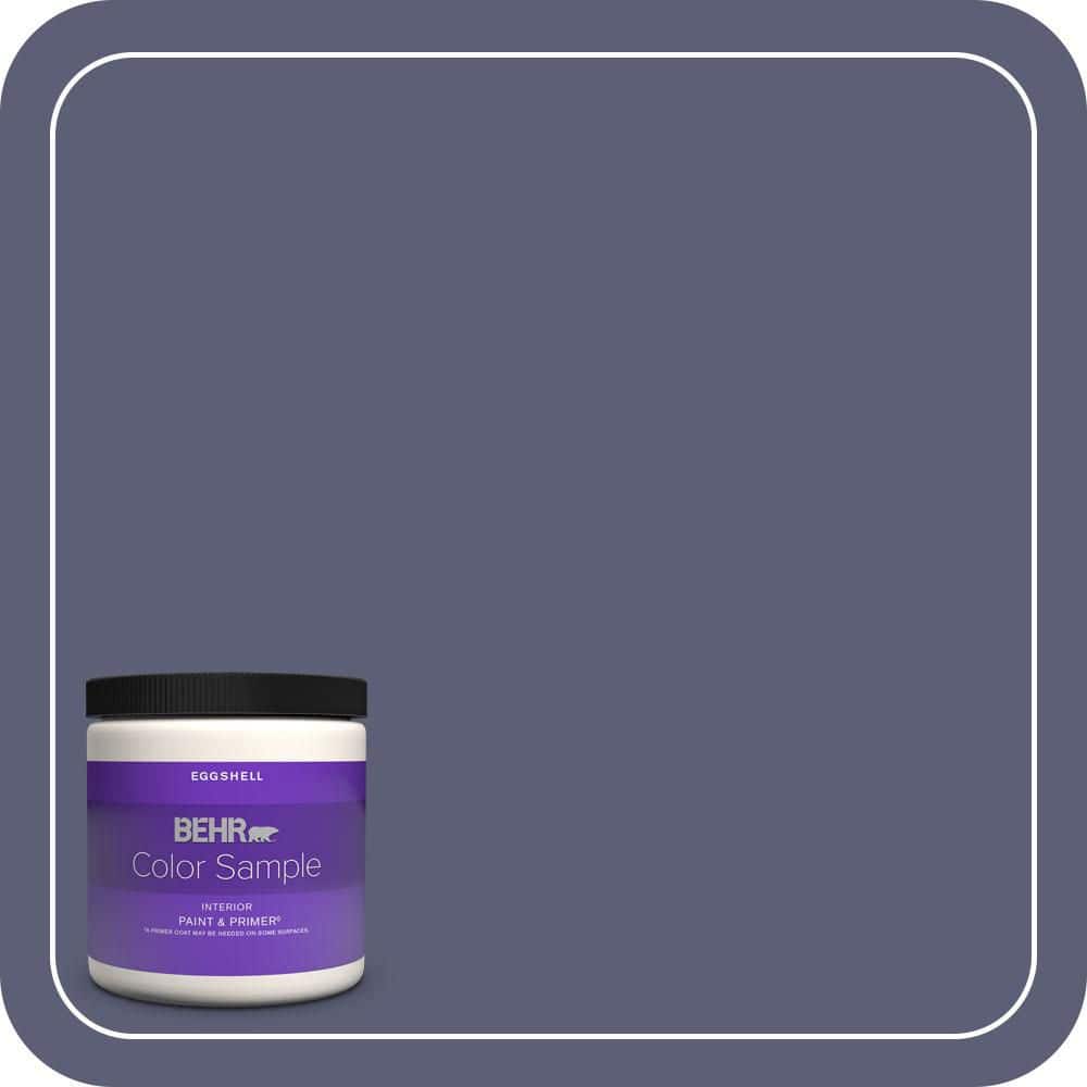 BEHR PREMIUM PLUS 8 oz. #S560-6 Blue Blood Eggshell Enamel Interior ...