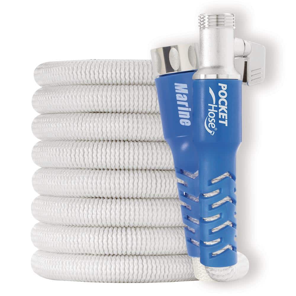 Pocket Hose Expandable Marine Grade 3/4 in. x 50 ft. Standard Hose ...