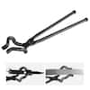 VEVOR Blacksmith Tongs, 18 in. Z V-Bit Tongs, Carbon Steel Forge Tongs ...
