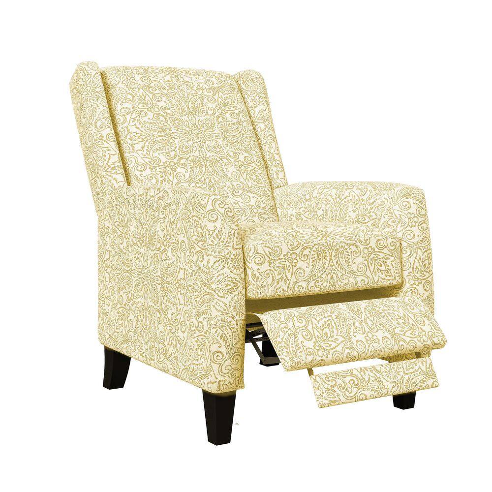 ProLounger Straw Paisley Medallion Print Fabric Push Back Recliner ...