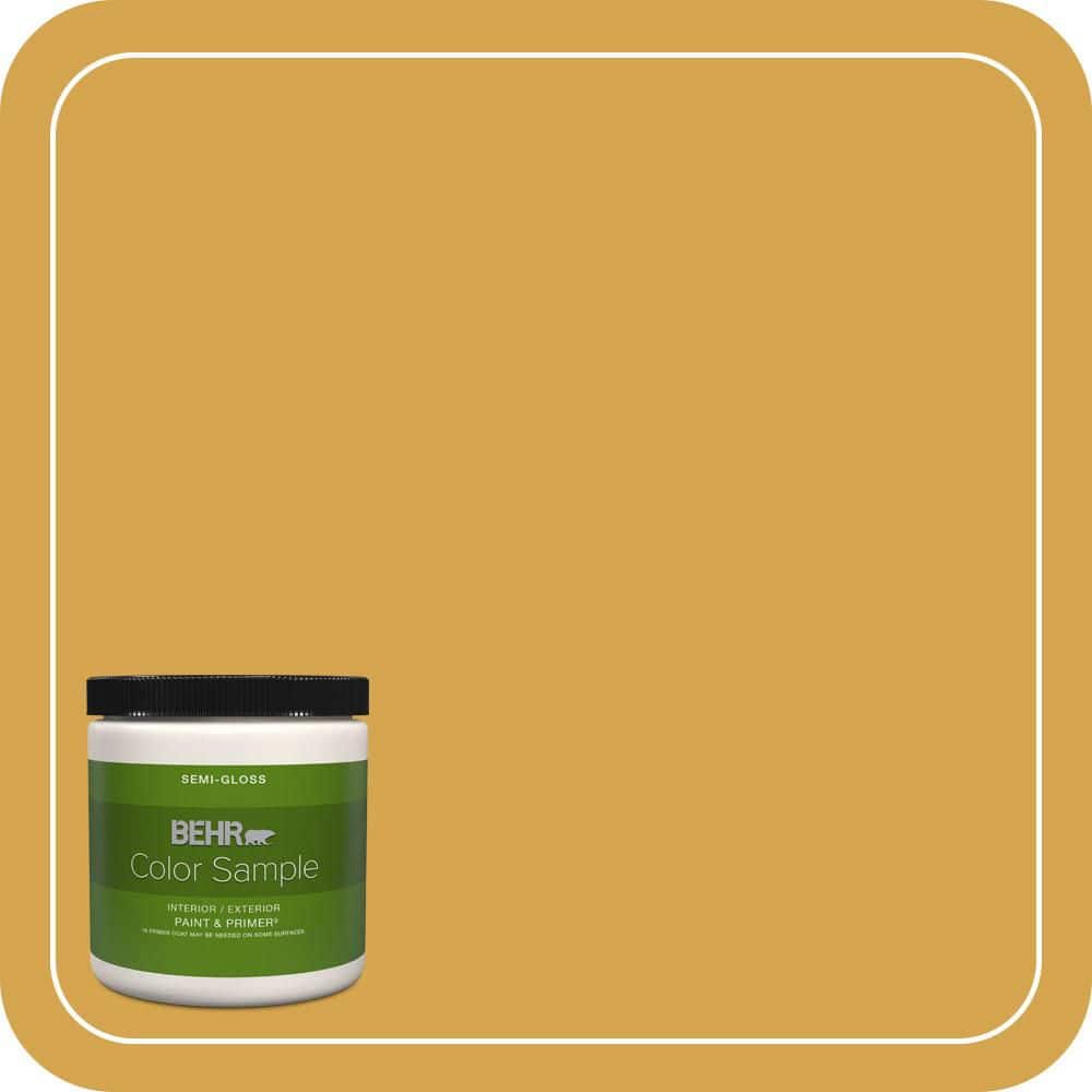 BEHR PREMIUM PLUS 8 oz. #M290-6 Plantain Chips Semi-Gloss Interior ...