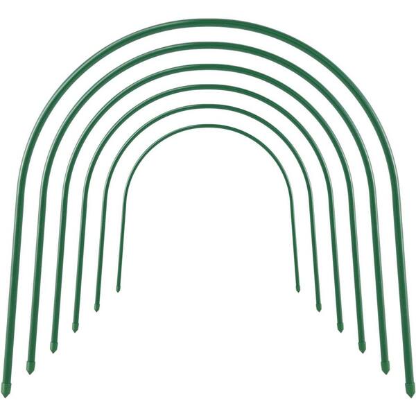 Agfabric 4 ft. L Green Steel Greenhouse Hoops with Dia 0.3 in. Plant ...
