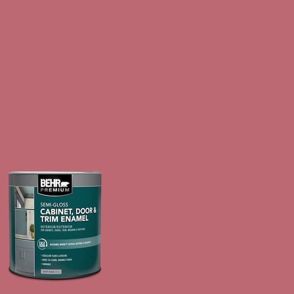 BEHR PREMIUM 1 qt. #M140-5 Cherry Fizz Semi-Gloss Enamel Interior ...