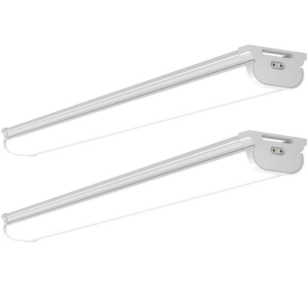 BIBIVIS 2 Packs 4 ft. 45-Watt LED White Shop Lights for Workshop ...