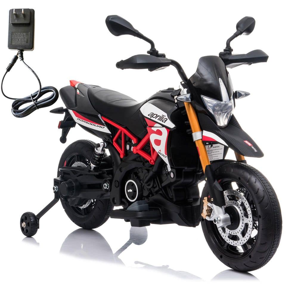 TOBBI 12-Volt Kids Ride On Motorcycle Dirt Bike Licensed Aprilia ...