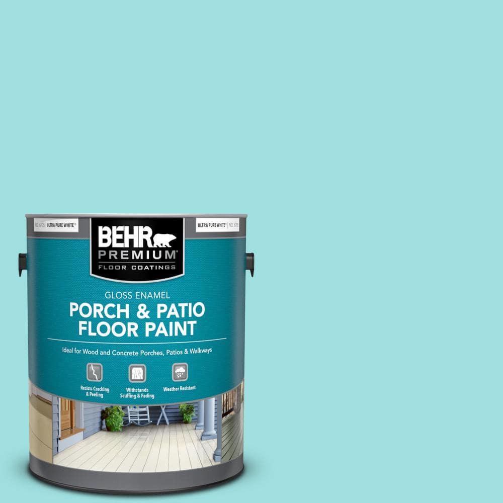 BEHR PREMIUM 1 gal. #P460-2 Tropical Waterfall Gloss Enamel Interior ...