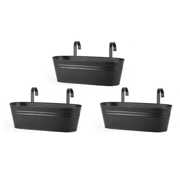 Metal Hanging Planters Rod Black Indoor Plant Hanger Bar for Window ...