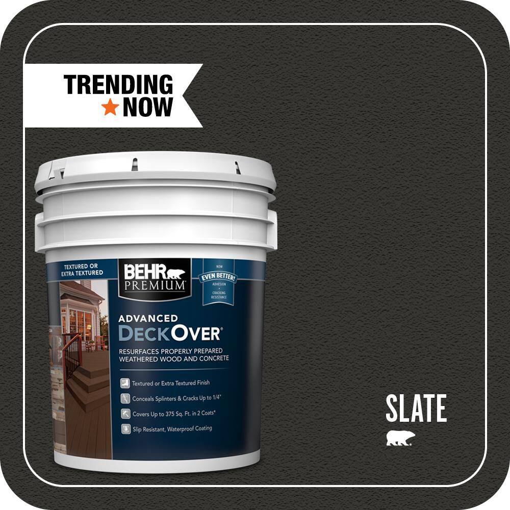 BEHR Premium Advanced DeckOver 5 gal. #SC-102 Slate Textured Solid ...