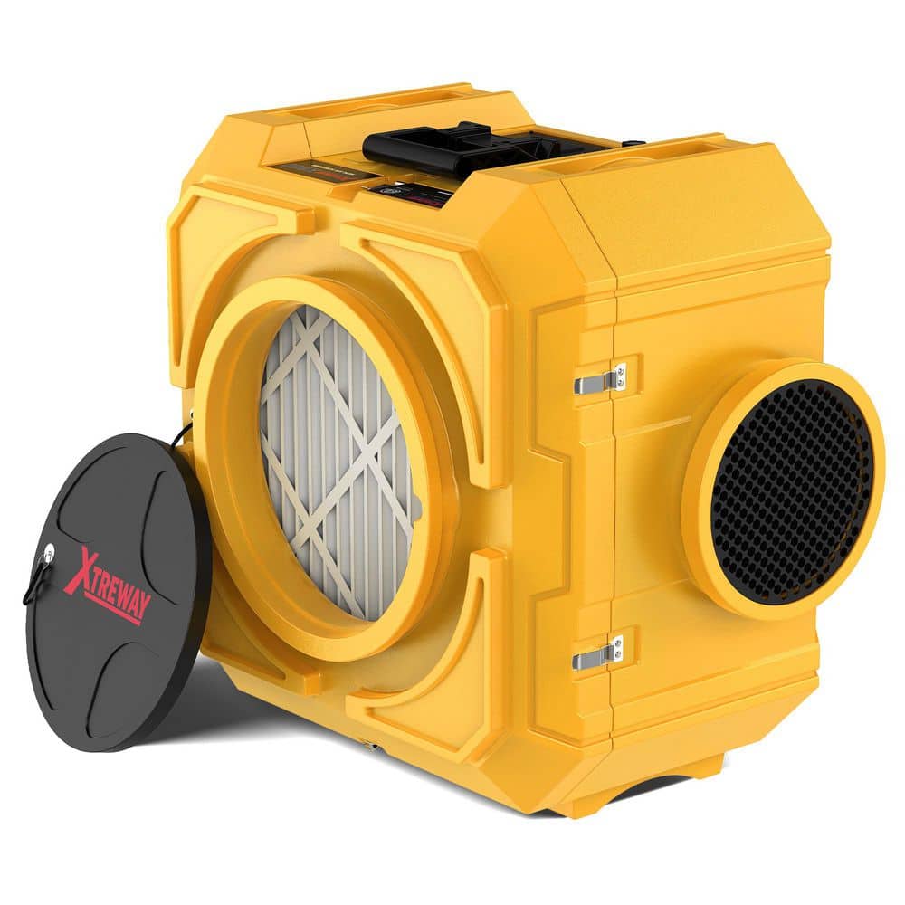 Tenleaf 2500 sq. ft. HEPA Air Scrubber in Yellow with 3-Stage ...