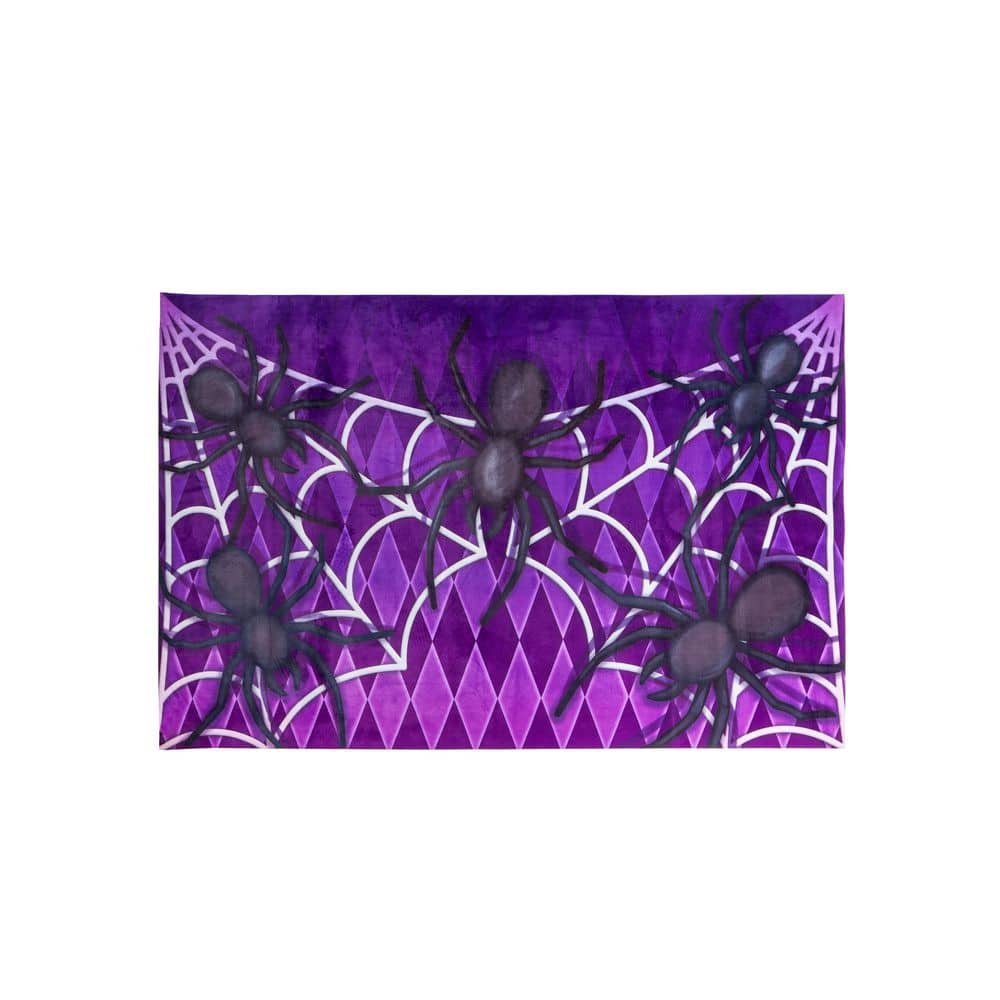 Evergreen Creepy Spiders 42 in. x 26 in. Peeper Layering Door Mat ...