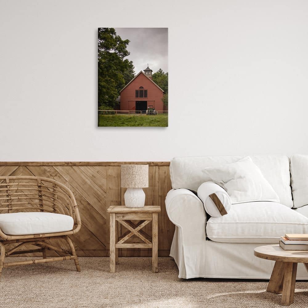 Stupell Industries Traditional Tractor and Farmhouse by Aaron Matheson ...