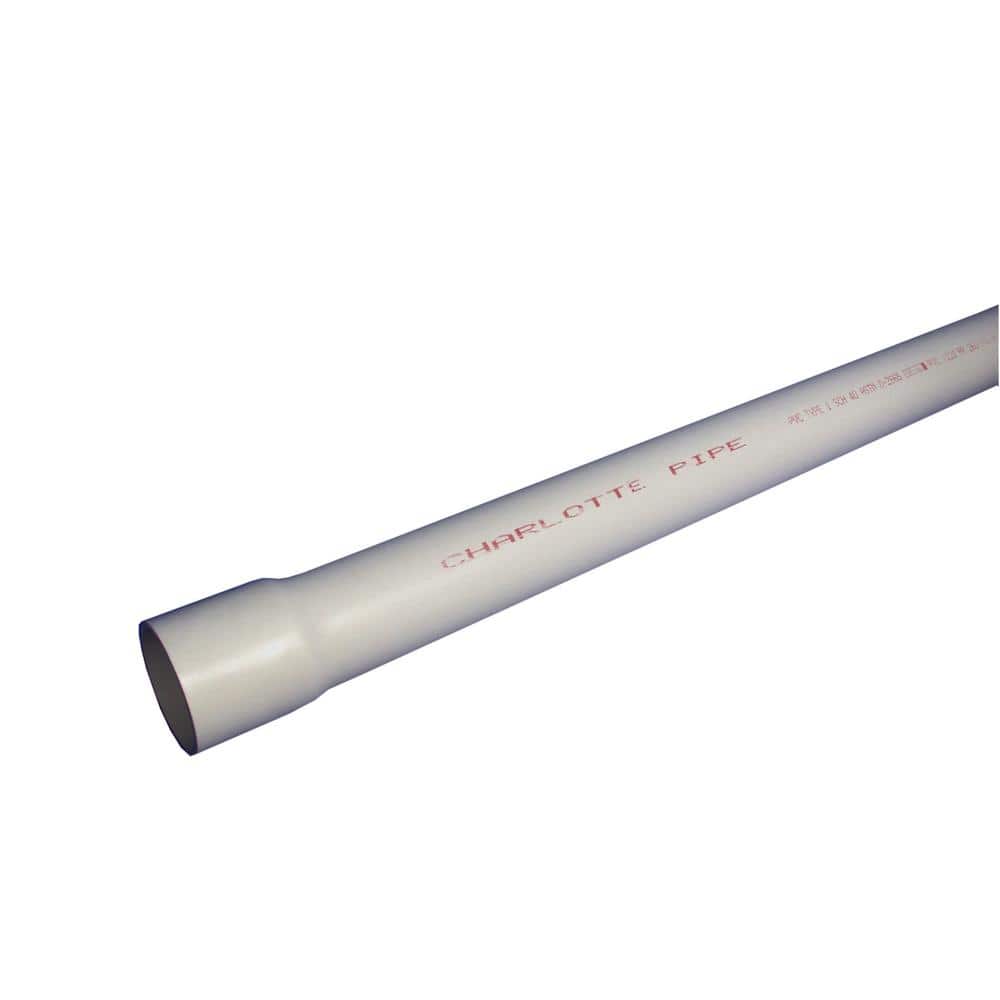 Charlotte Pipe 3 in. x 10 ft. PVC Sch 40 Belled End Pipe PVC 07300B ...