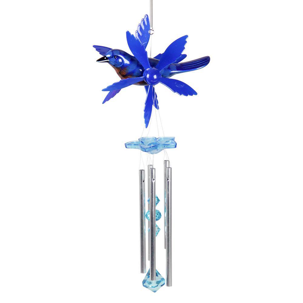 Exhart WindyWing Song Bird Blue Bird Wind Chimes 40164