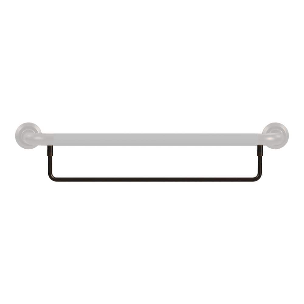 PULSE Showerspas Single ErgoSafetyBar 19.5 in. Freestanding Towel Bar ...
