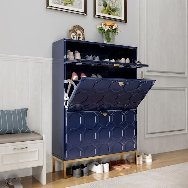 Blue shoe cupboard store