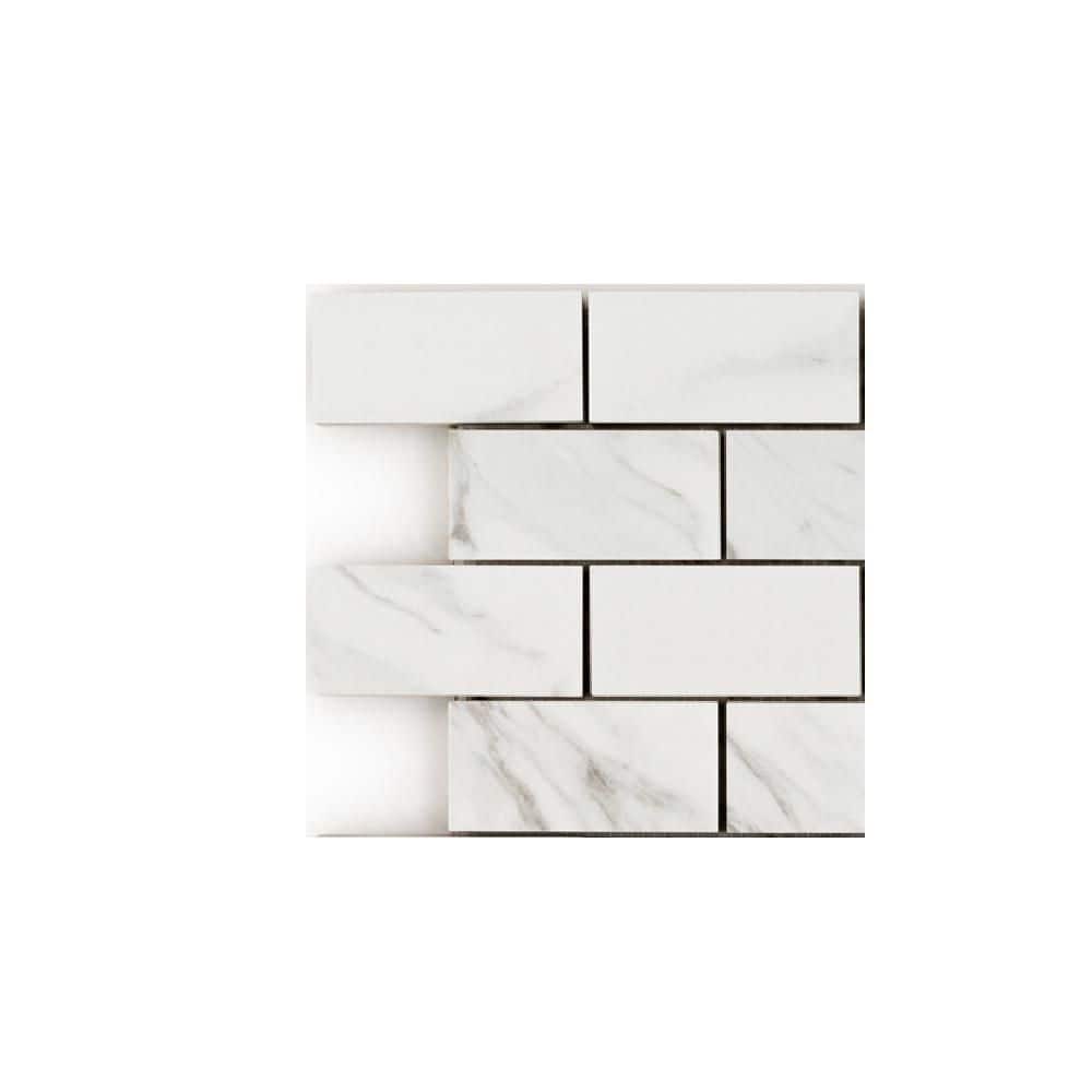 Jeffrey Court Take Home Tile Sample - 2x4 Subway Statuario White 4 in ...