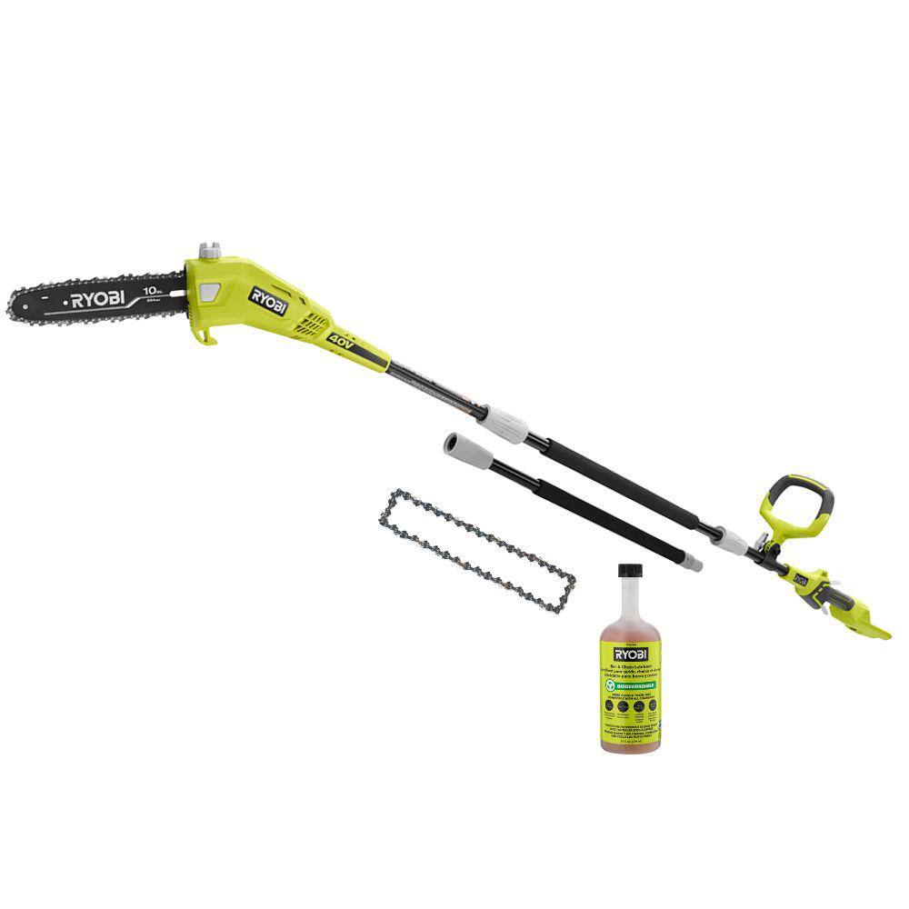 Have a question about RYOBI 40V 10 in. Cordless Battery Pole Saw, Bar ...