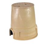NDS 6 in. Round Valve Box and Cover, Black Box, Green ICV Cover 107BC
