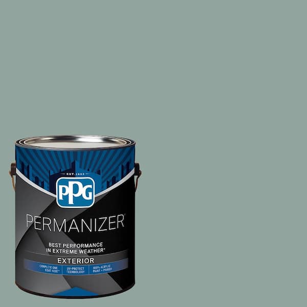 PERMANIZER 1 gal. PPG1136-5 Spruce Shade Flat Exterior Paint PPG1136 ...