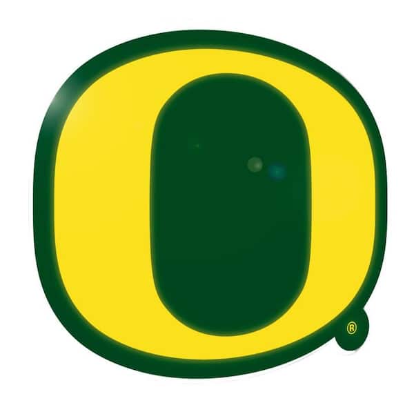 Evergreen University of Oregon Team Logo Shaped Multicolor 23 in. W x ...