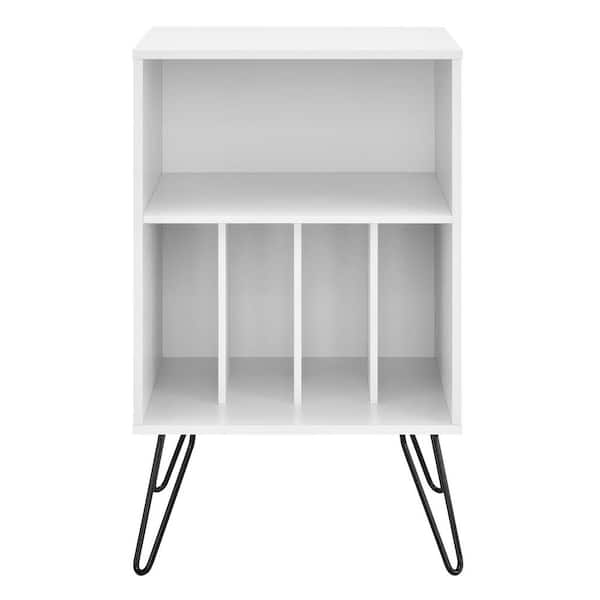 Novogratz Concord White Turntable Stand-1324015COM - The Home Depot