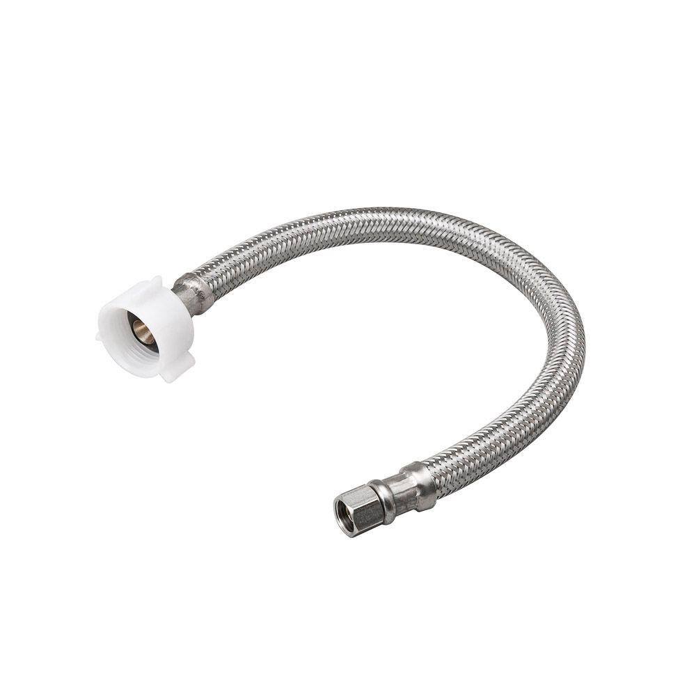 ProLine 7/16 in. x 7/8 in. x 1 ft. Stainless Steel Supply Line 496-113 ...