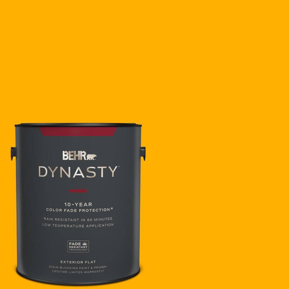 BEHR DYNASTY 1 gal. #S-G-350 Desert Glow Flat Exterior Stain-Blocking ...