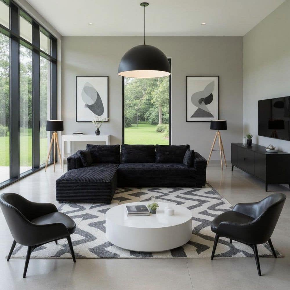 Homy Casa SSOSJ 110 in. Straight Arm Corduroy Modular Sectional Sofa ...